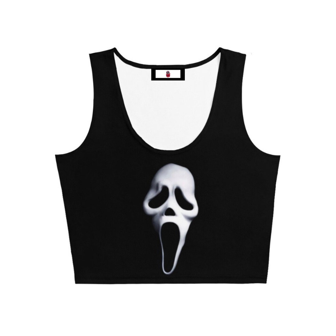 Ghostface Scream Custom Crop Top Summer Tee Gifts for Her - Etsy