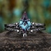 Gothic Kite Cut Alexandrite Bridal Set,rhodium Black Gold June ...