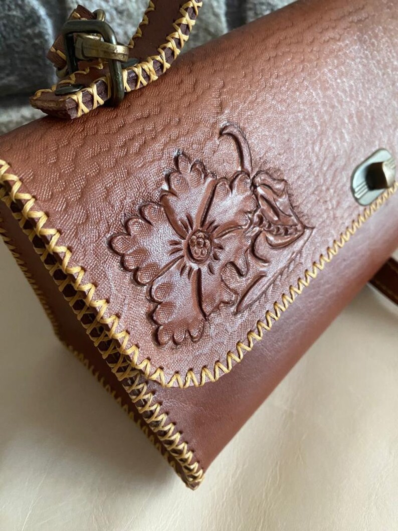Handmade Leather Bag, Brown Leather Bag,natural Leather Bag, Leather ...