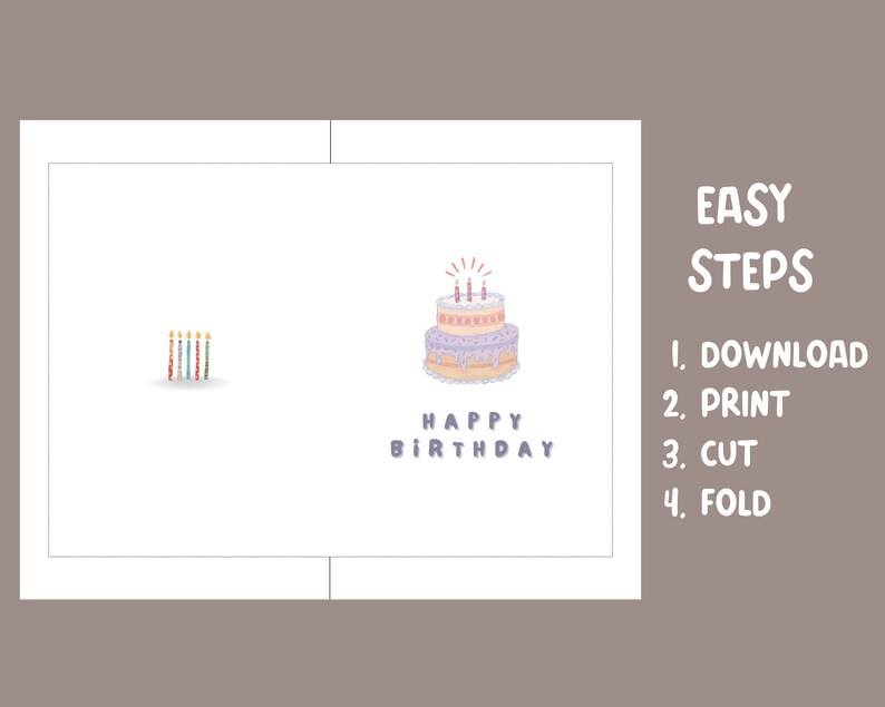 Birthday Card Printable Birthday Card Printable Digital - Etsy