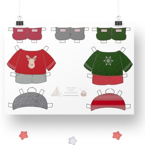 Paperdoll Cut-out Paper Doll, Clothes to Download and Print, Digital ...