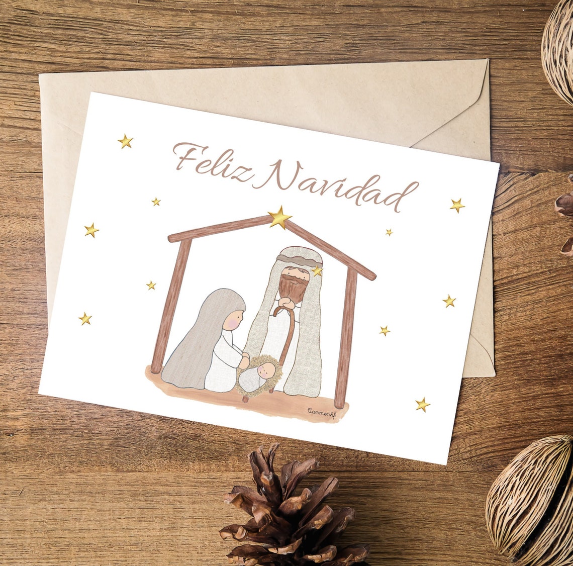 Tarjeta navidad Portal de Belén, Postal de Navidad para descargar e ...
