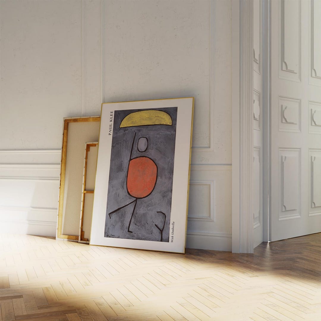 Paul Klee Abstract Poster, With the Laughing One Wall Art Print ...