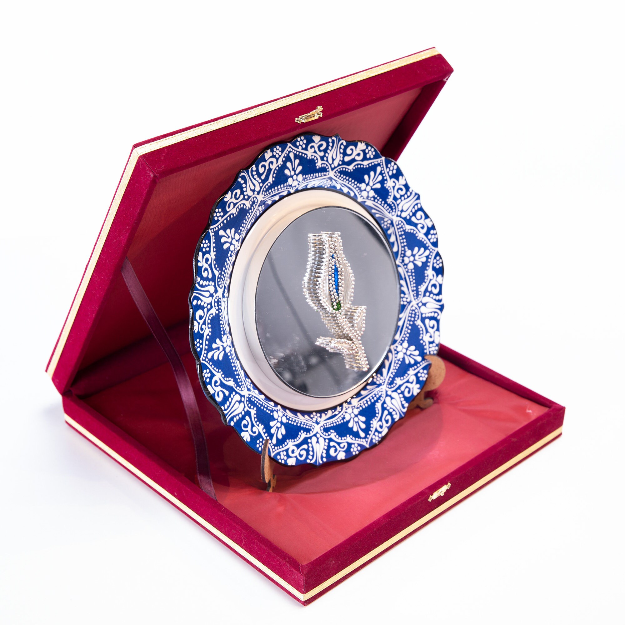 String Art in Mirror, Turkish Tile Ceramic Wall Plate, String Art ...