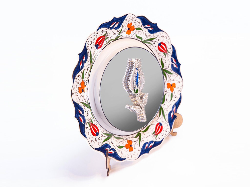 String Art in Mirror, Turkish Tile Ceramic Wall Plate, String Art ...