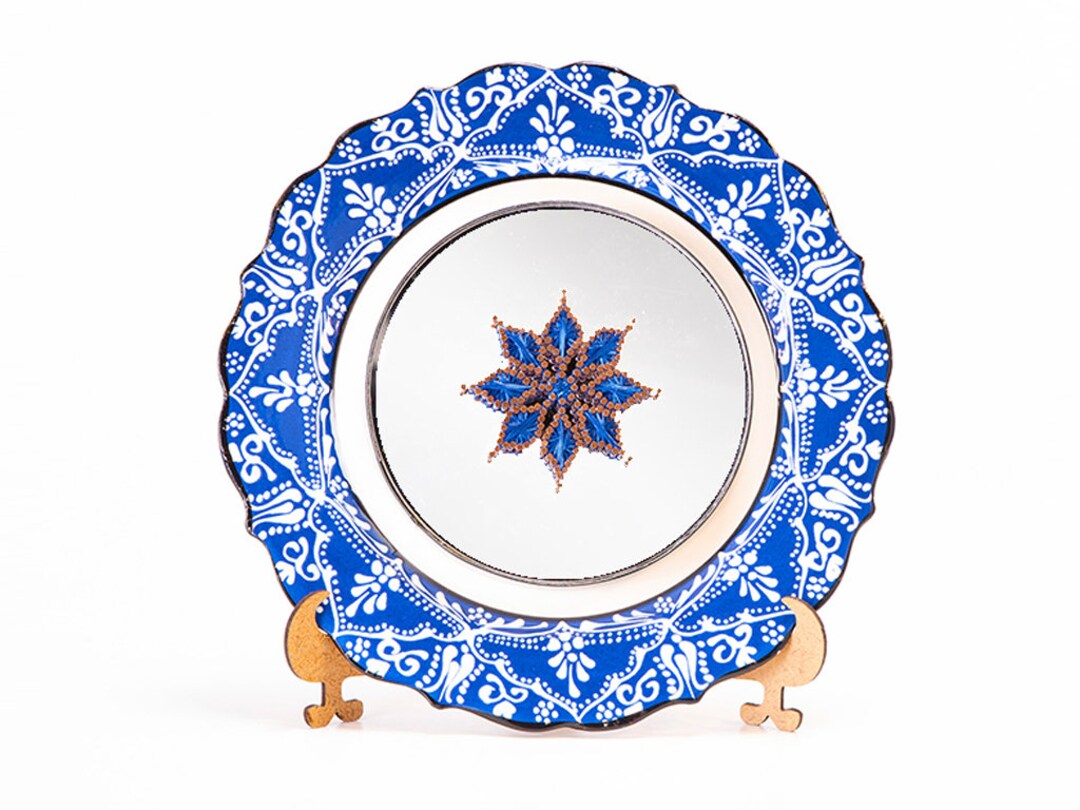 Turkish Tile Ceramic Wall Plate, String Art Floral Table Decor, Home ...