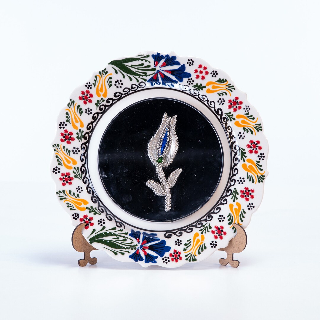 String Art in Mirror, Turkish Tile Ceramic Wall Plate, String Art ...