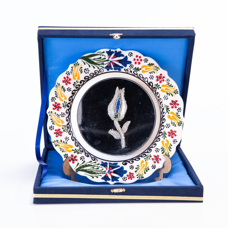 String Art in Mirror, Turkish Tile Ceramic Wall Plate, String Art ...