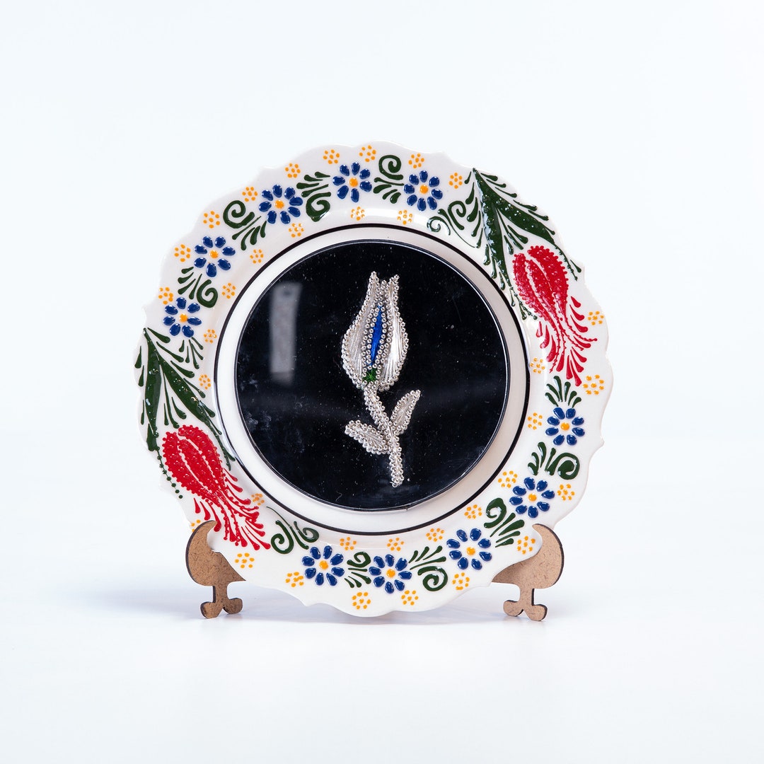 String Art in Mirror, Turkish Tile Ceramic Wall Plate, String Art ...