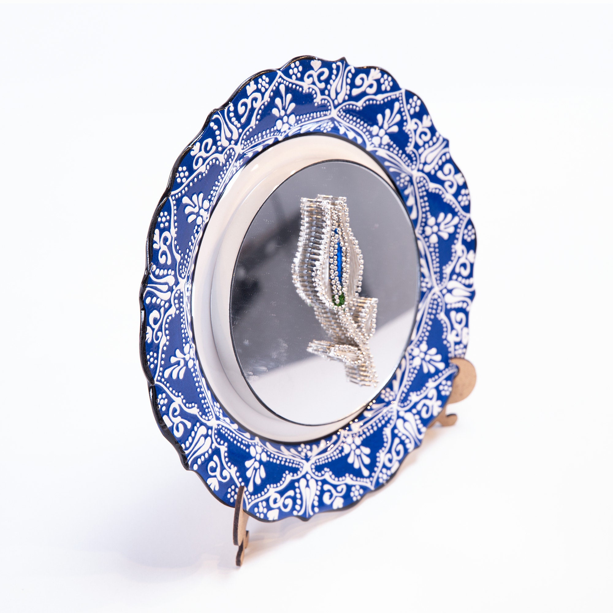 String Art in Mirror, Turkish Tile Ceramic Wall Plate, String Art ...