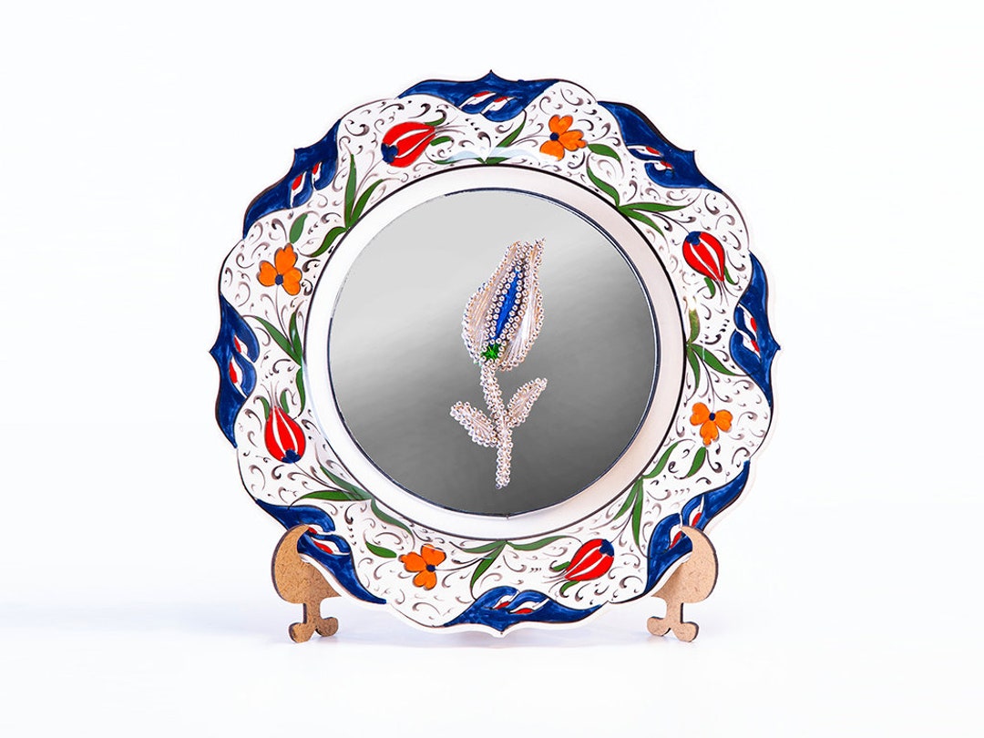String Art in Mirror, Turkish Tile Ceramic Wall Plate, String Art ...