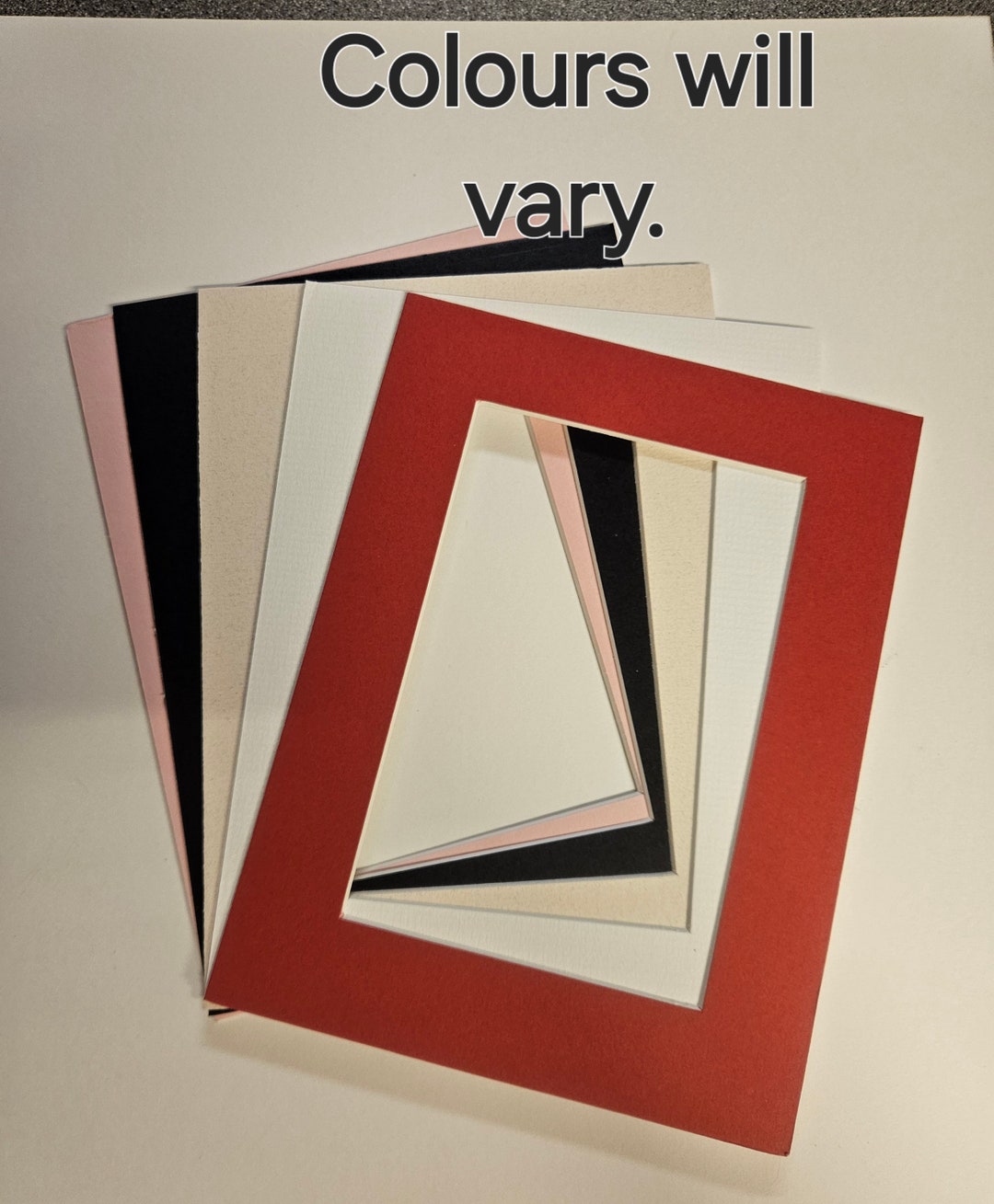 Pack of 5 Assorted Coloured Mounts for Mounting Photographs or Pictures ...