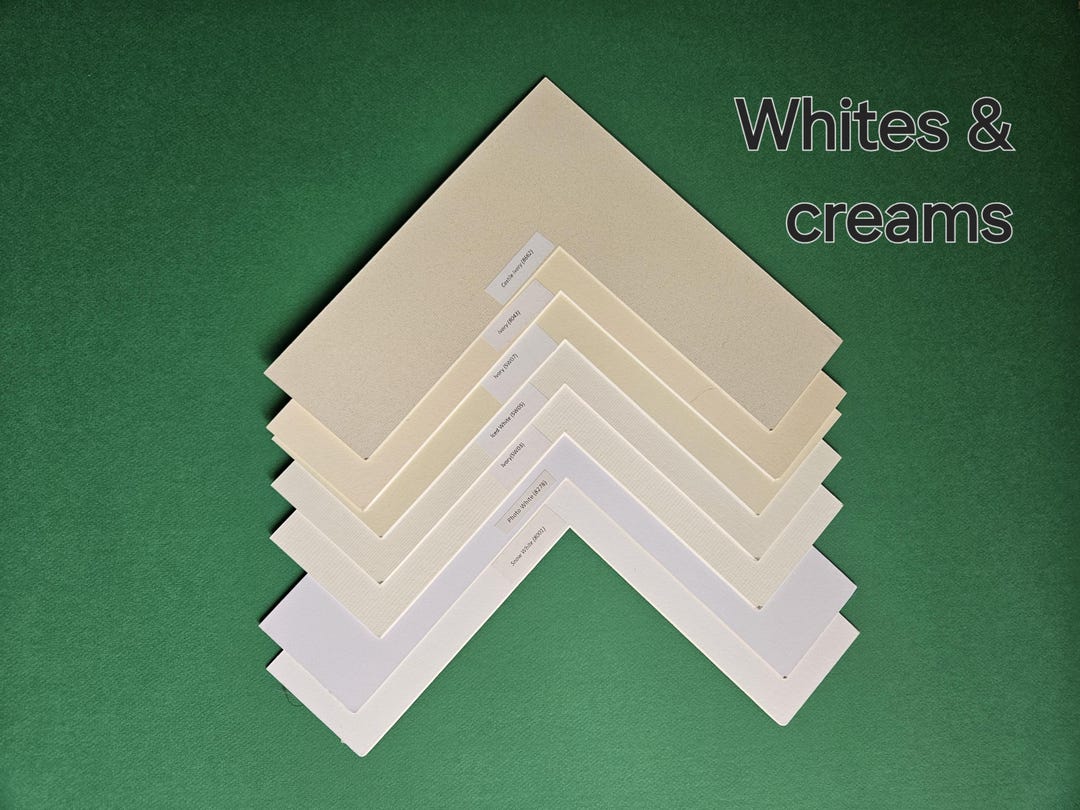 Pack of 5 ASSORTED WHITE/CREAM Mounts for Mounting Photographs or ...