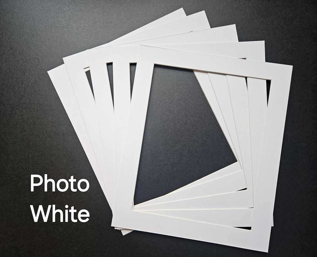 Pack of 5 PHOTO WHITE Mounts for Mounting Photographs or Pictures ...