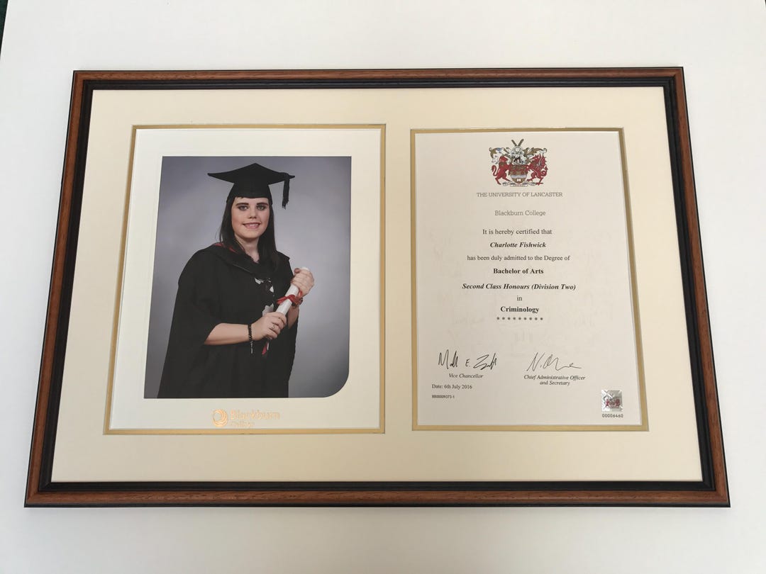 18mm Walnut Double Aperture Graduation and Certificate Frames to Fit ...