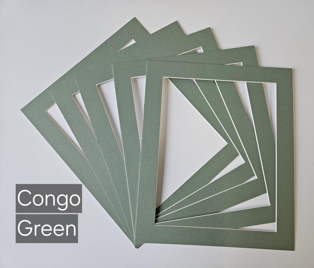 Pack of 5 CONGO GREEN White Core Mounts for Mounting Photographs or ...
