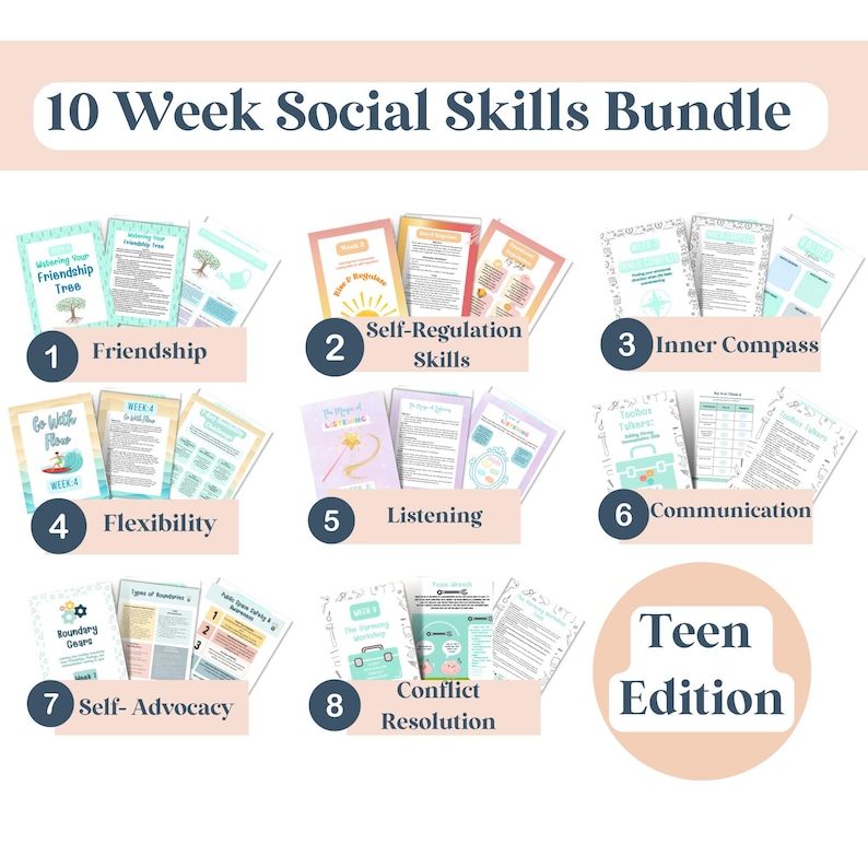 10-week Social Skills Activities and Curriculum Bundle| Friendship ...