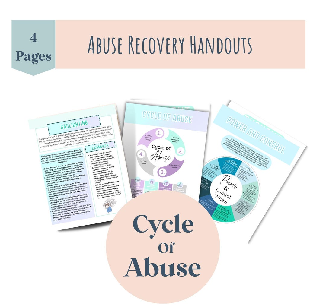 Gaslighting & Abuse Psychoeducation Worksheets | Digital Handouts for ...