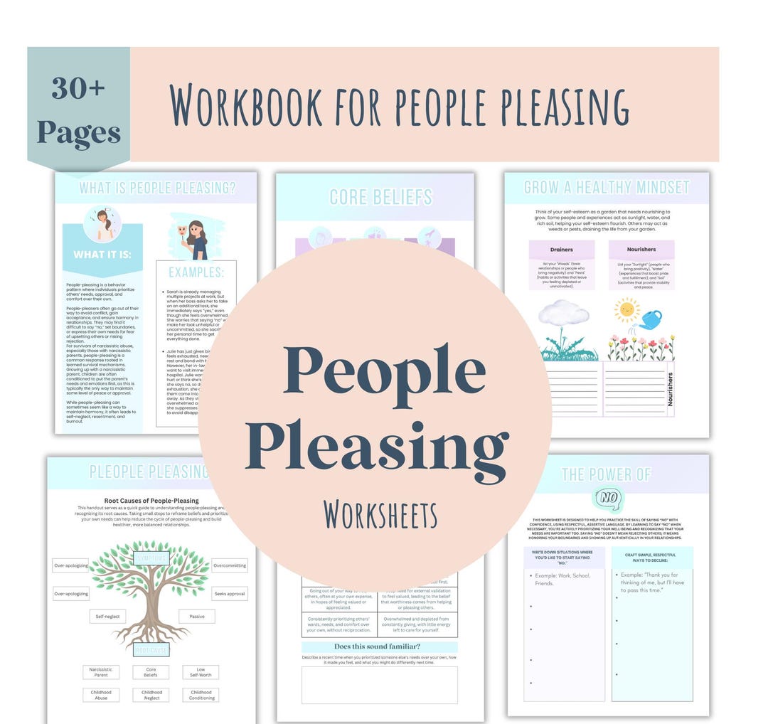 People Pleasing Worksheets, People Pleasing Bundle, Boundaries, Healthy ...