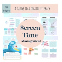 Screen Time Addiction Worksheets, Kids Therapy, Child Therapist ...