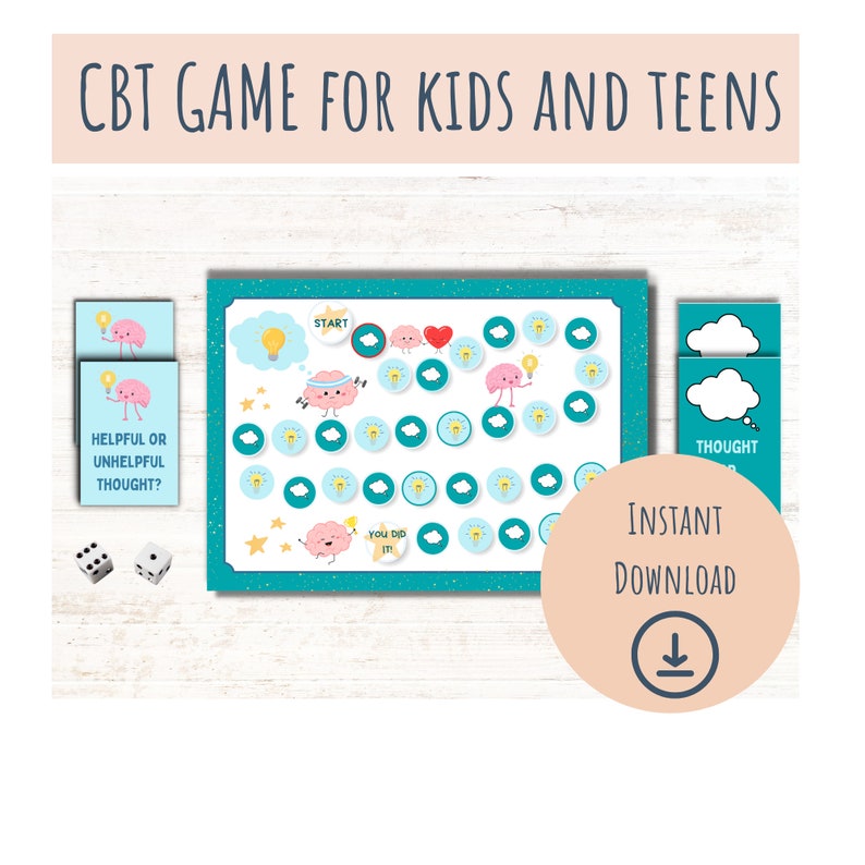 CBT Activity for Kids and Teens, CBT Game, Cognitive Distortions for ...