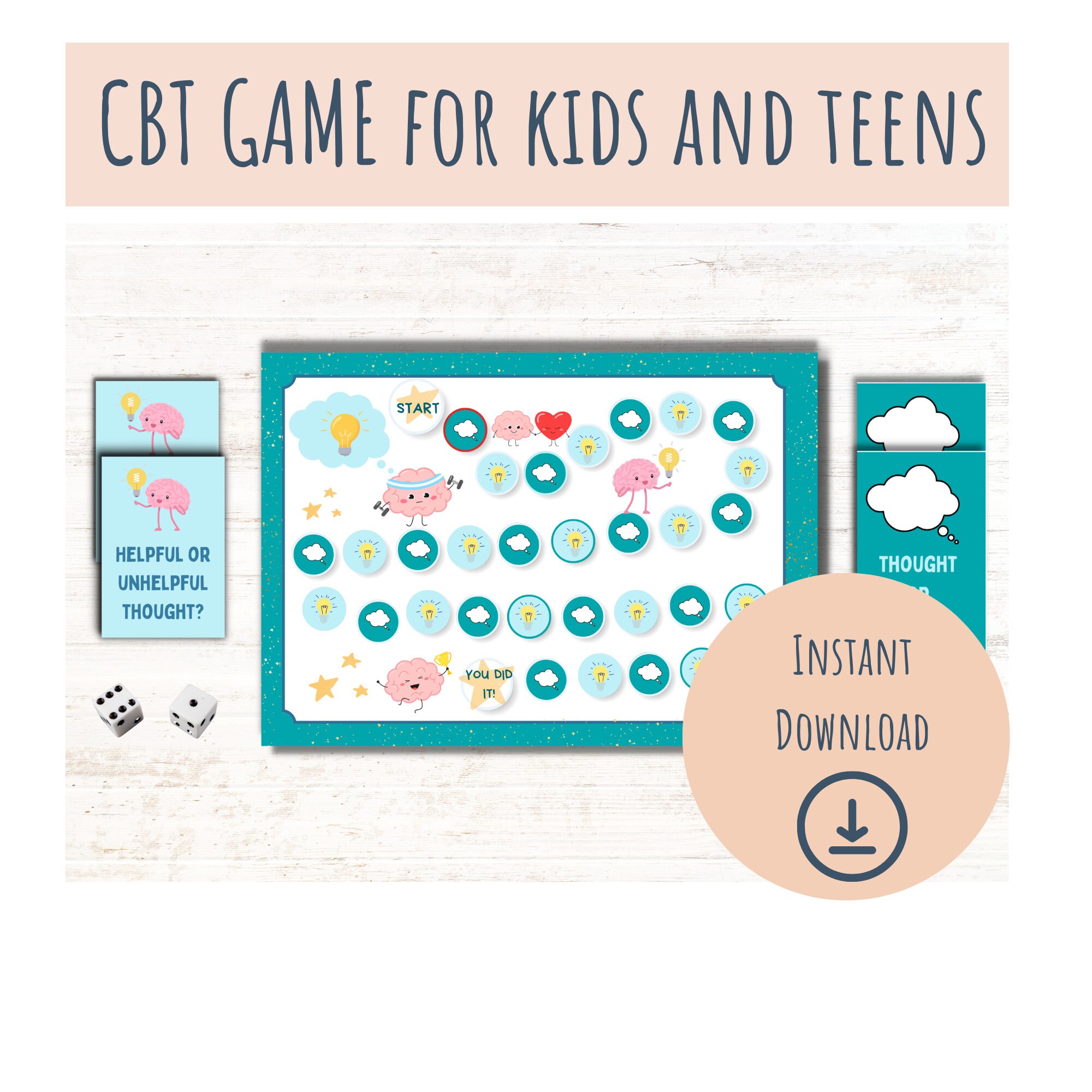 CBT Activity for Kids and Teens, CBT Game, Cognitive Distortions for ...