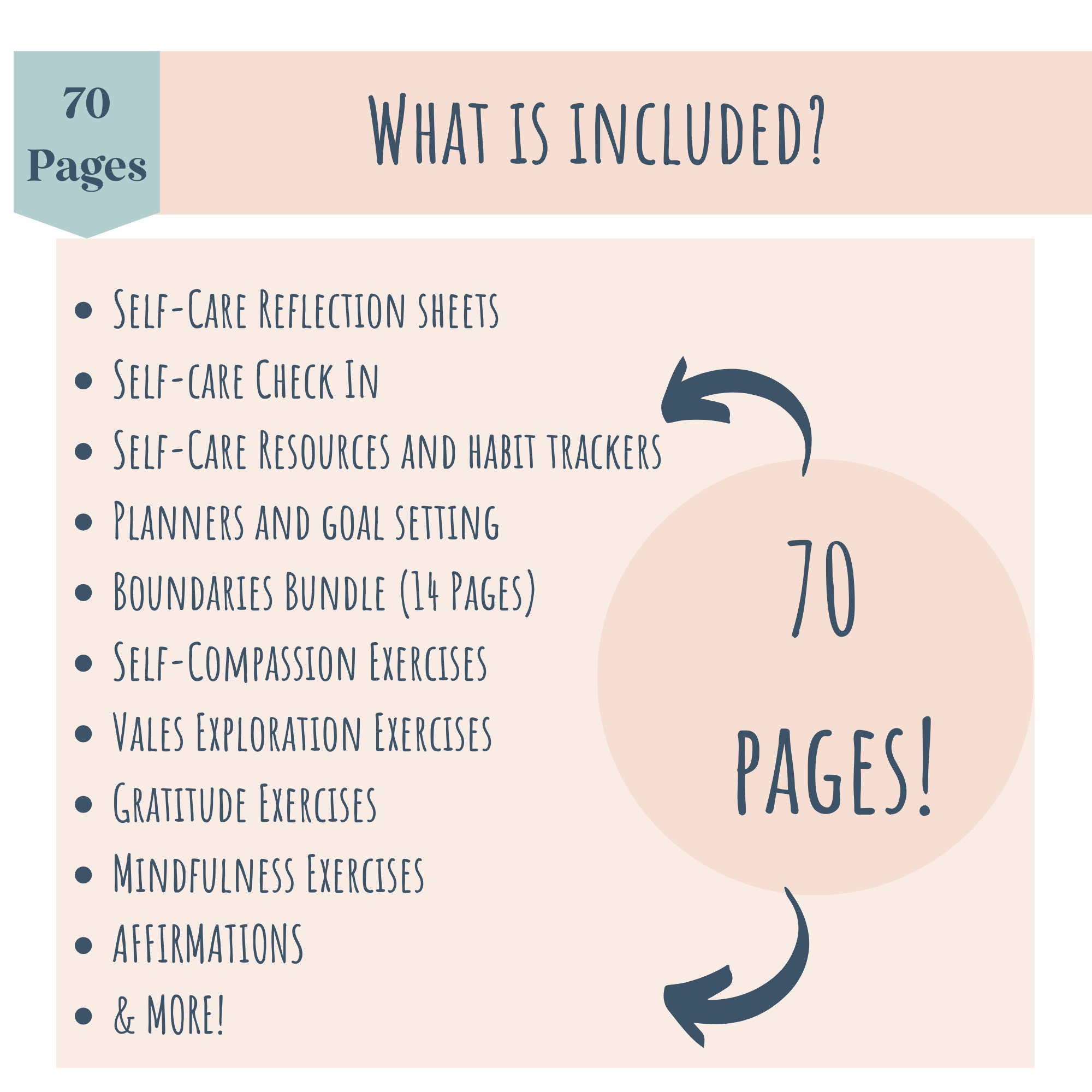 Self-care Workbook Bundle, Self-care Journal, Boundaries Workbook, Self ...