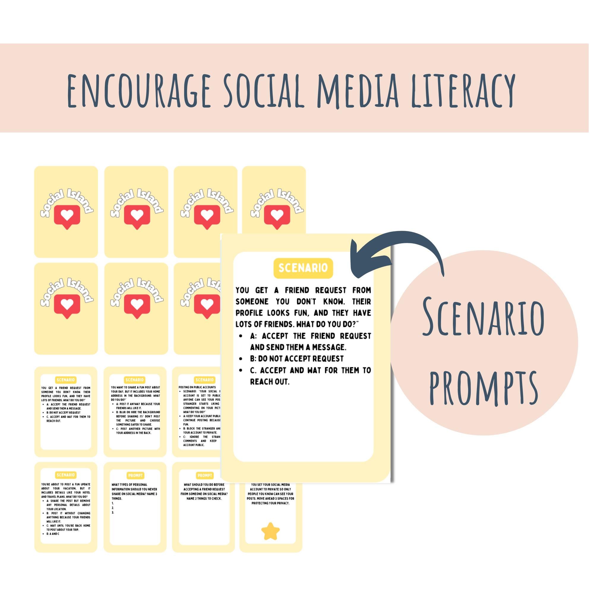 Cyber-safety Game, Internet Safety, Social Media Safety Activity ...
