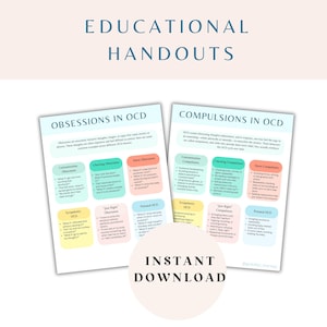 OCD ERP Workbook, Exposure Response Prevention, OCD Worksheets ...