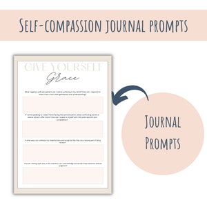 Self-compassion Workbook, Self-compassion Bundle, Gratitude Worksheets ...