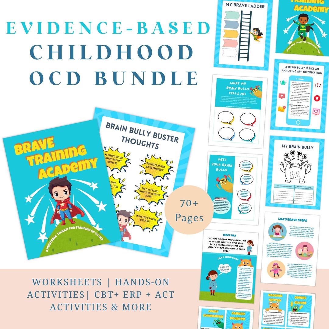 Childhood OCD Workbook, Exposure Response Prevention, OCD Worksheets ...