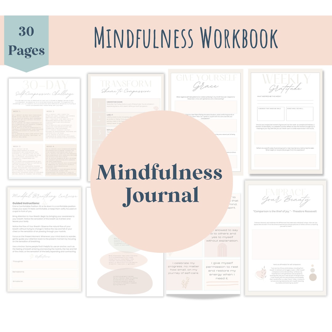 Mindfulness Journal, Mindfulness Workskheets, Minfulness Activities ...