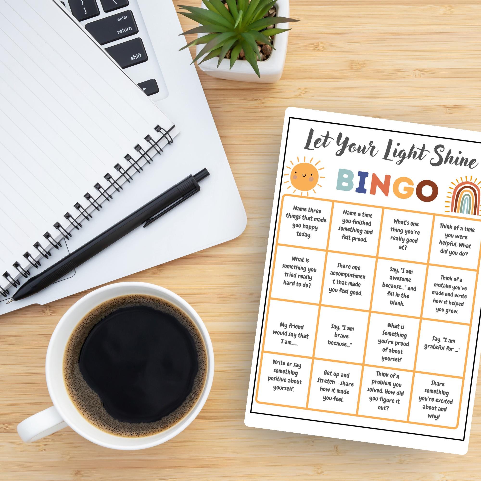 Self-esteem Bingo Cards , Self- Esteem Activity, Self- Esteem Kids ...