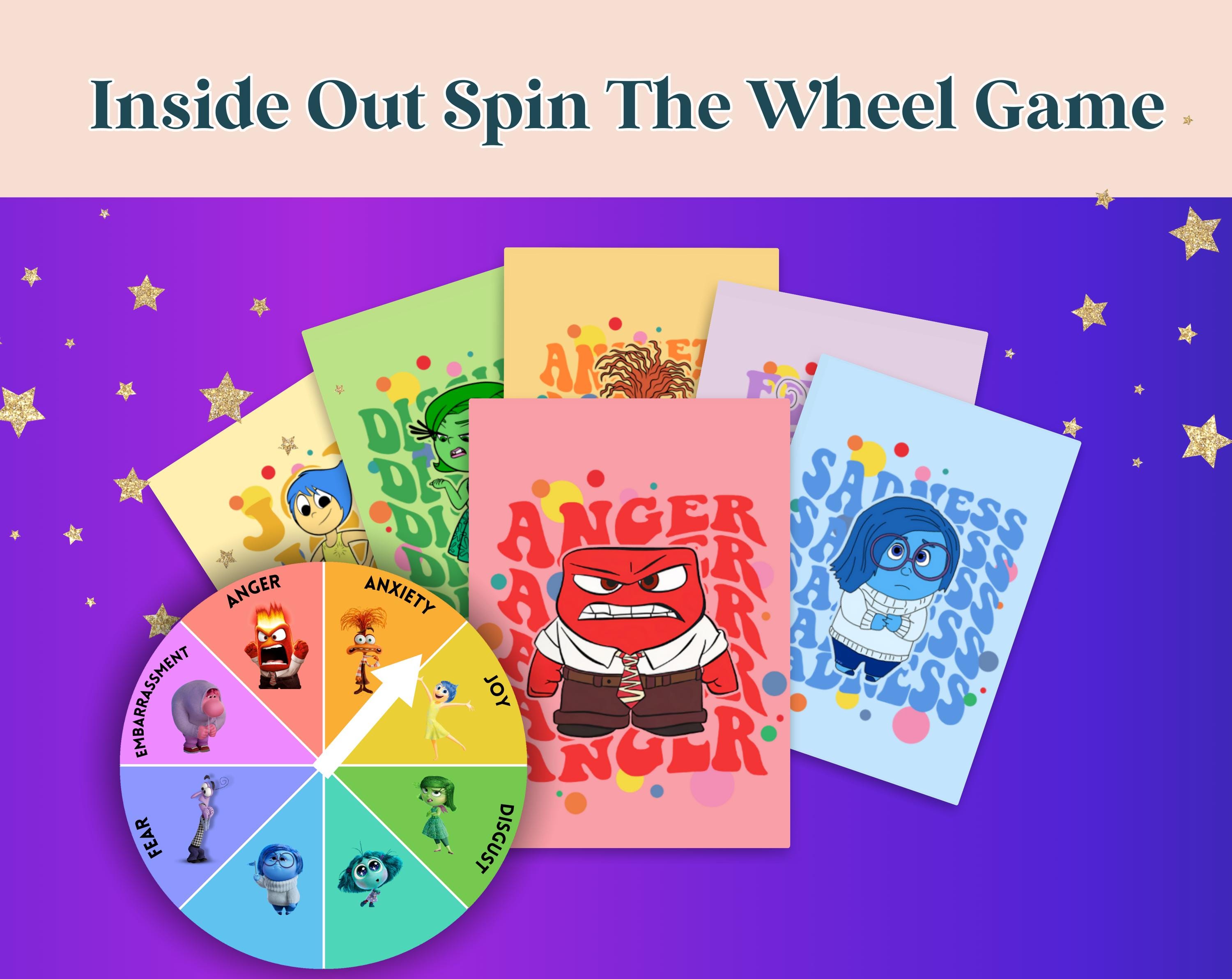 Inside Out Spin the Wheel Game, Emotional Regulation Game, Coping ...