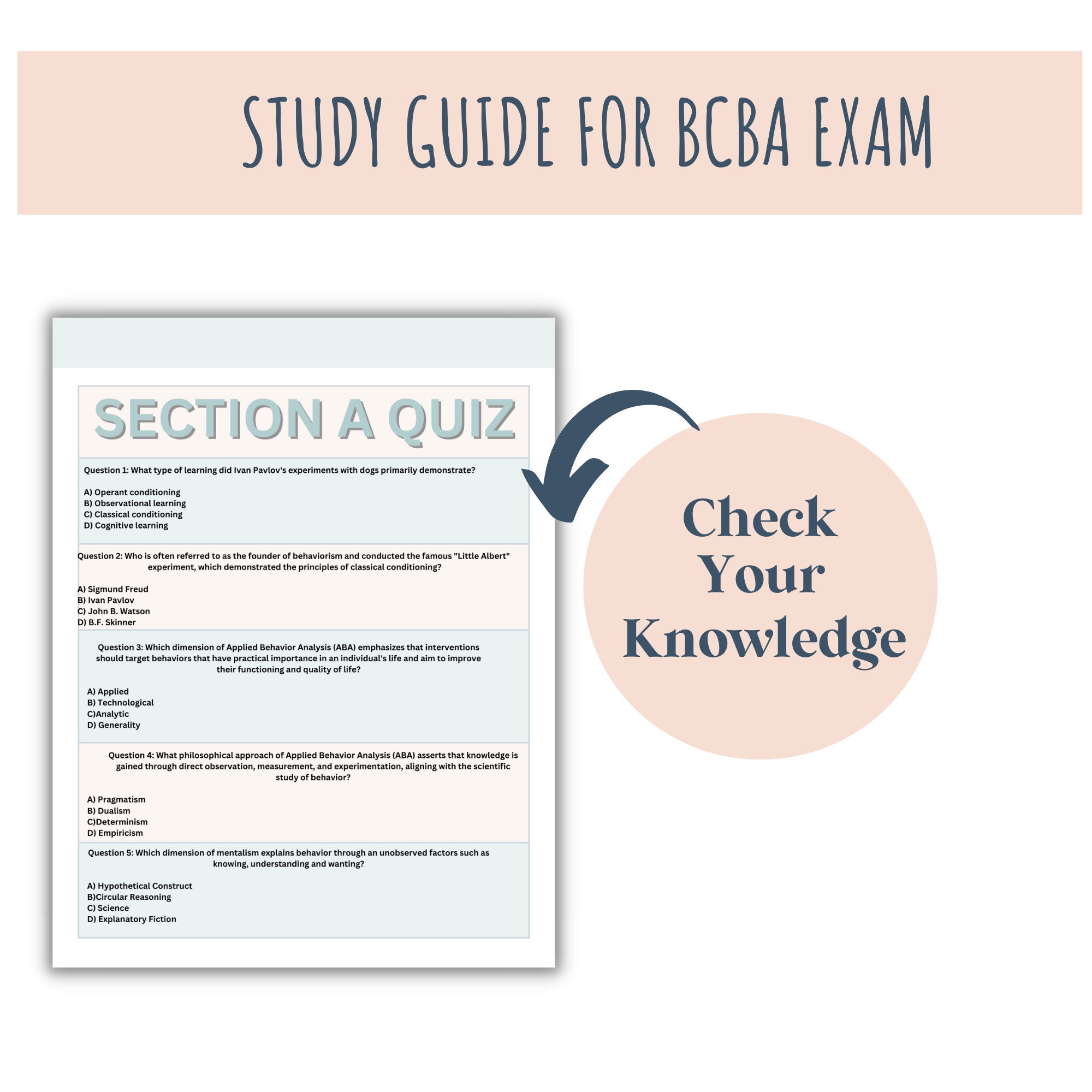 BCBA Study Guide Bundle, 6th Edition Task List, Bcba Exam Complete ...