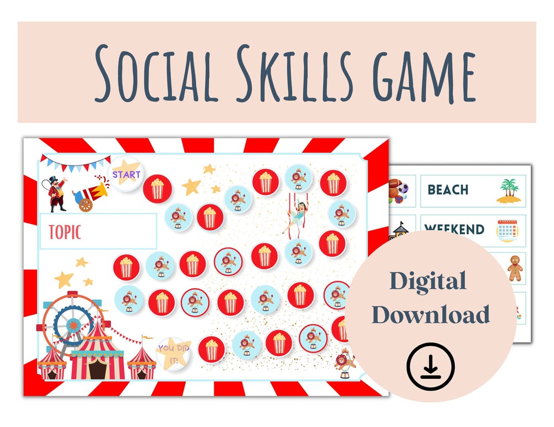 Social Skills Group Game, Kids and Teens Social Skills Activity ...