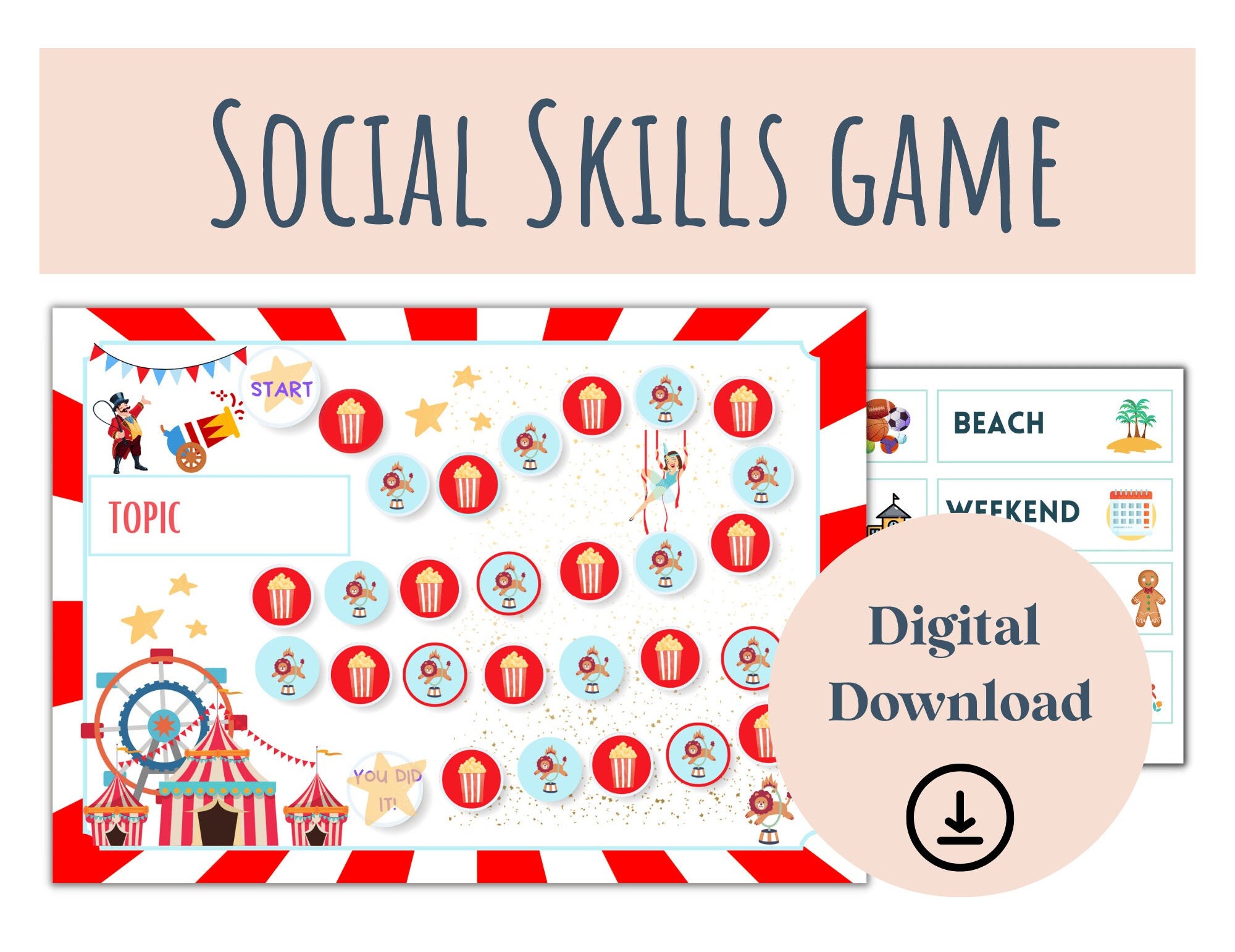Social Skills Group Game, Kids and Teens Social Skills Activity ...