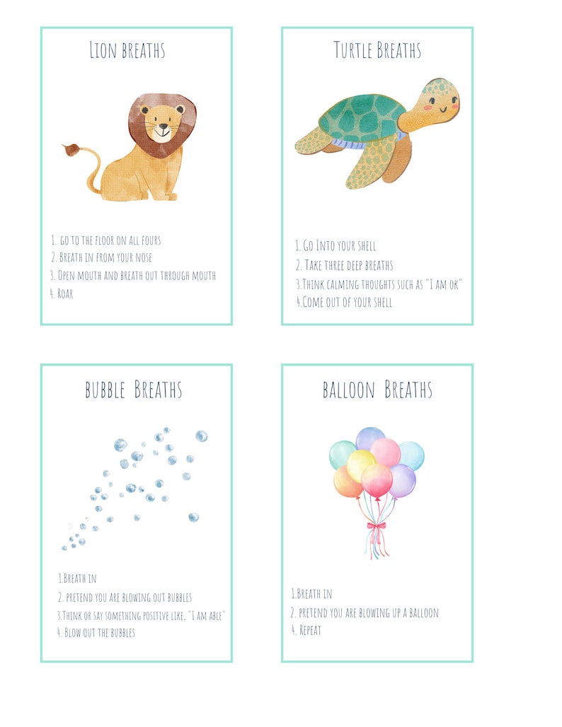 Kids Positive Affirmations Bundle Coping Cards Kids Yoga - Etsy