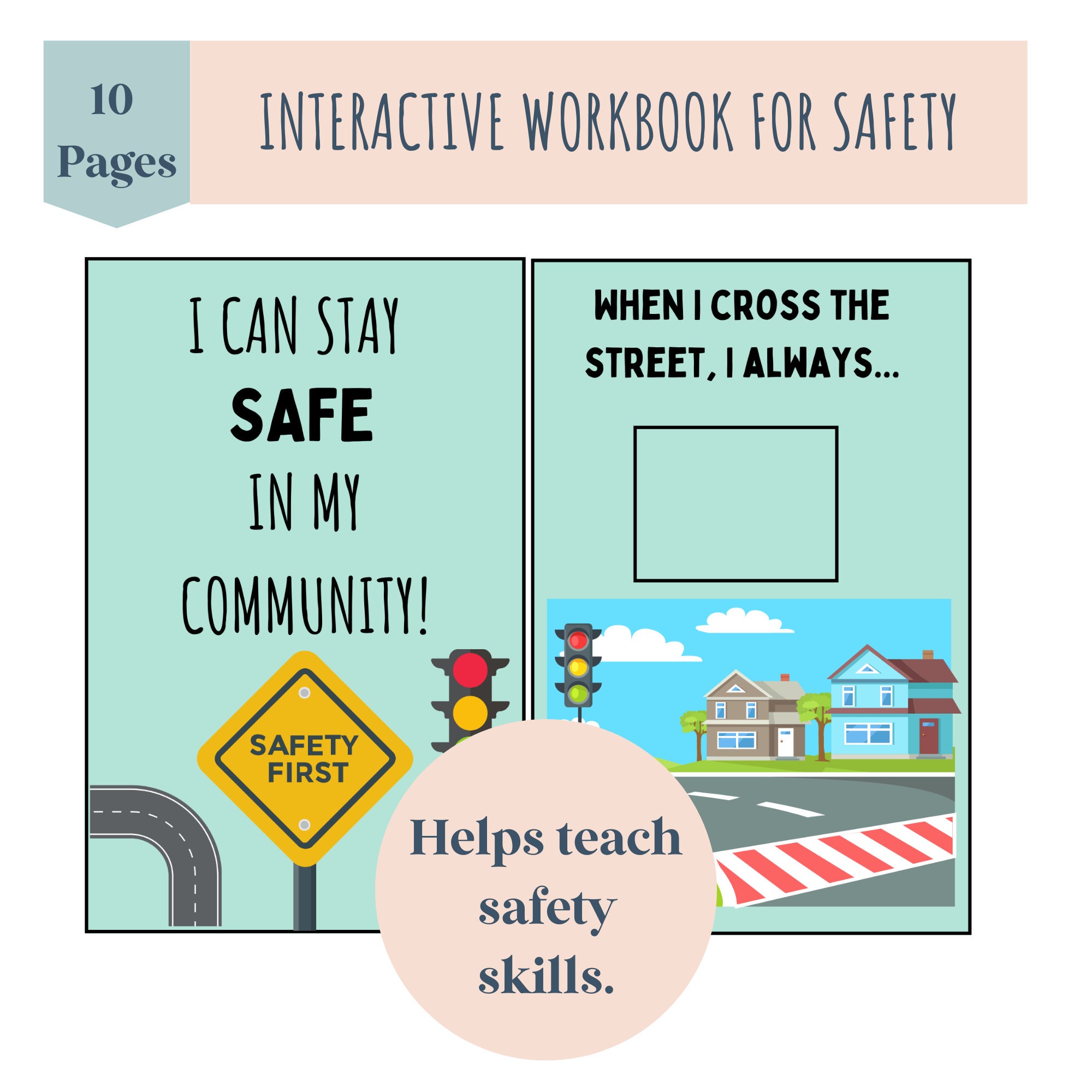 Community Safety Book, Activity Book for Children, Adaptive Book ...