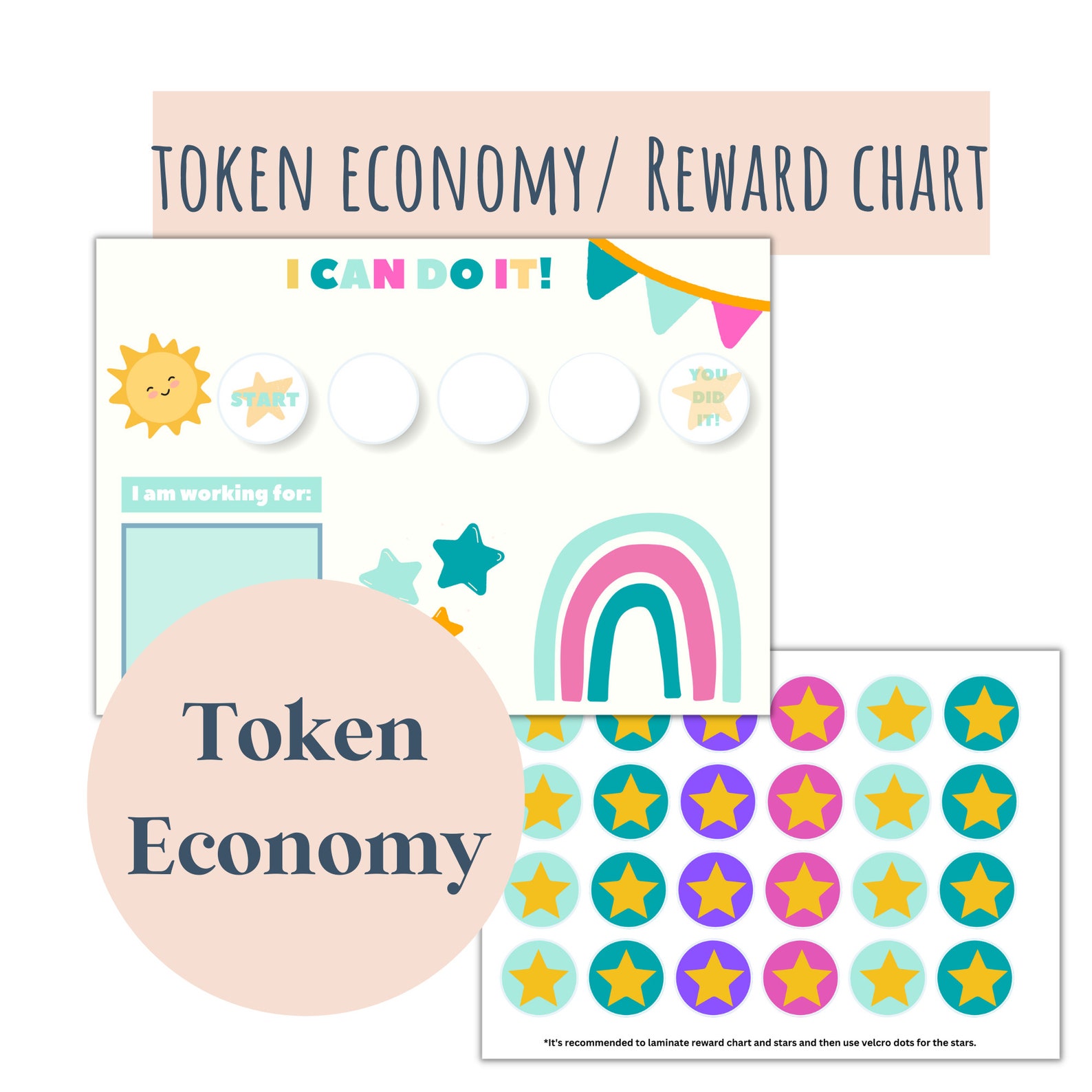Rainbow Token Board, Token Economy, Token Economy System, ABA Reward ...