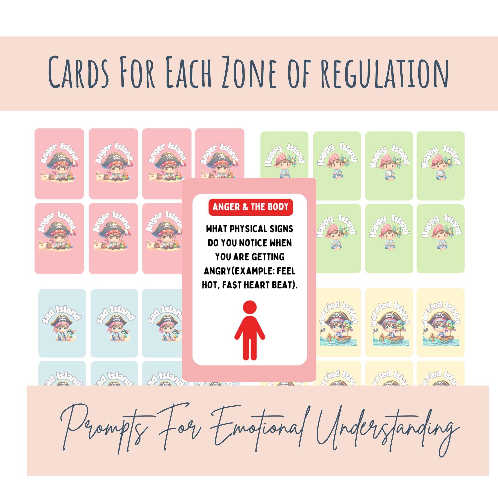 ZONES of Regulation Game, Emotion Island Kids Social Skills Game ...