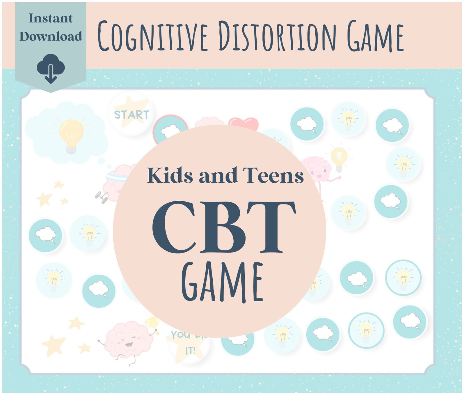CBT Activity for Kids and Teens, CBT Game, Cognitive Distortions for ...
