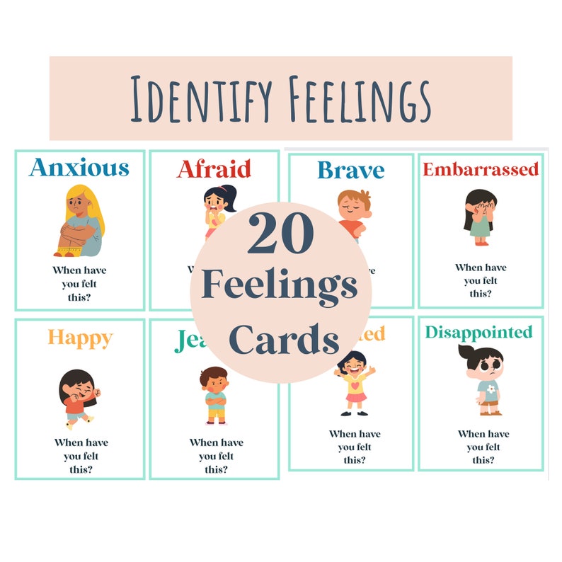 Emotion Cards, Identify Feelings Activity, Social Skills Activity, Calm ...