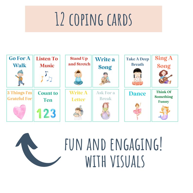 Kids Positive Affirmations Bundle Coping Cards Kids Yoga - Etsy