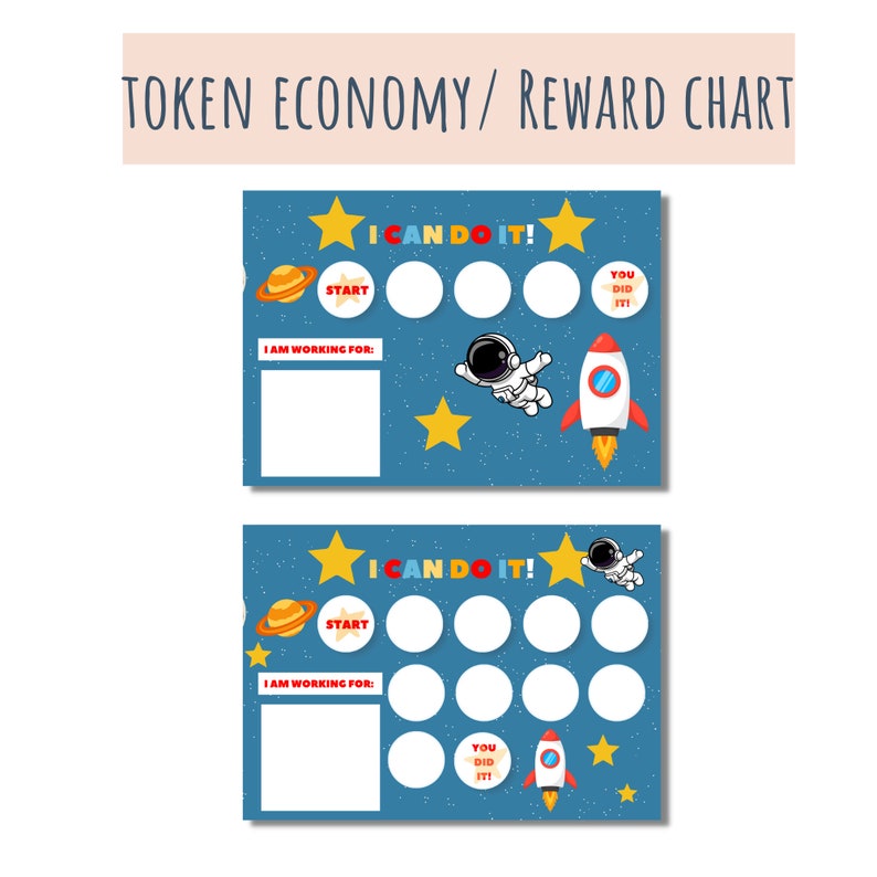 Space Token Board, Token Economy, Token Economy System, ABA Reward ...