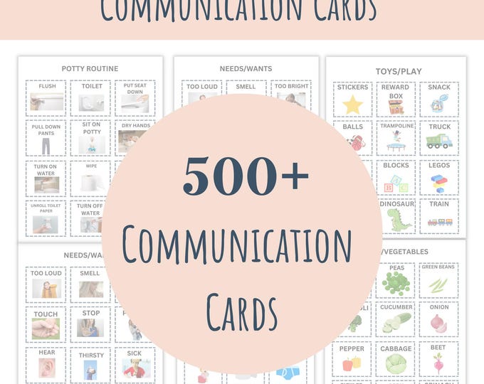 110 Autism Communication Pictures Cards Book or Binder Speech ABA ...