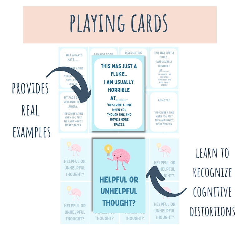 CBT Activity for Kids and Teens, CBT Game, Cognitive Distortions for ...