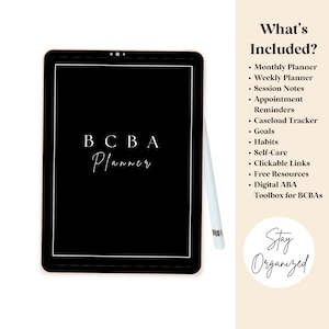 BCBA Digital Planner, BCBA Resources, ABA Therapy, Planner for ...
