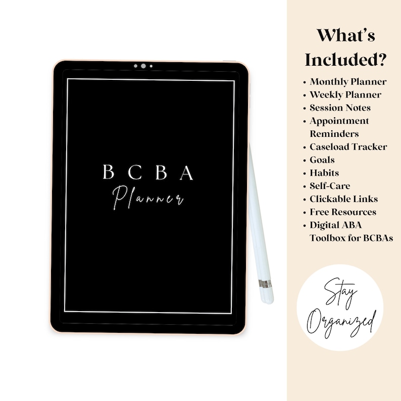 BCBA Digital Planner, BCBA Resources, ABA Therapy, Planner for ...