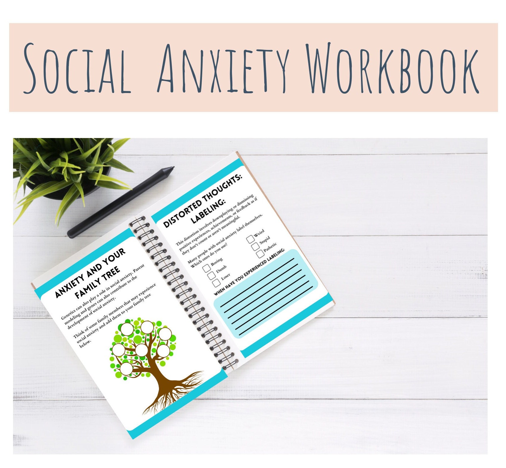 Social Anxiety Workbook for Teens and Adults Social Anxiety - Etsy